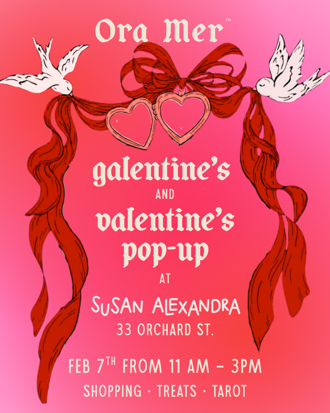 Galentine's & Valentine's Pop-up with Ora Mer! – Susan Alexandra